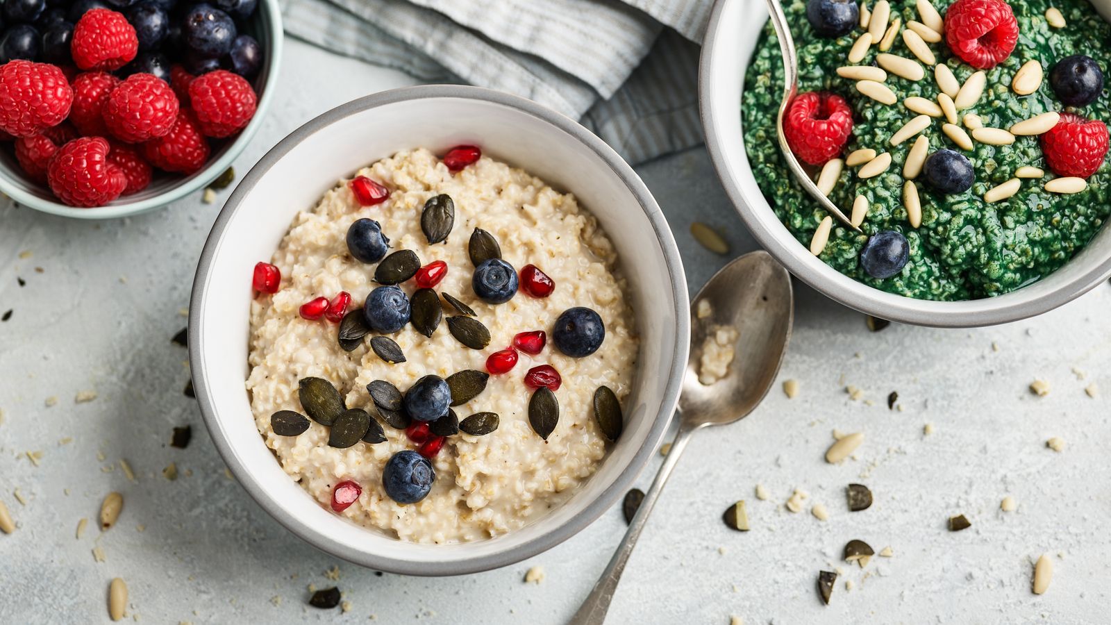 Porridge aus gekeimten Haferflocken - basisch