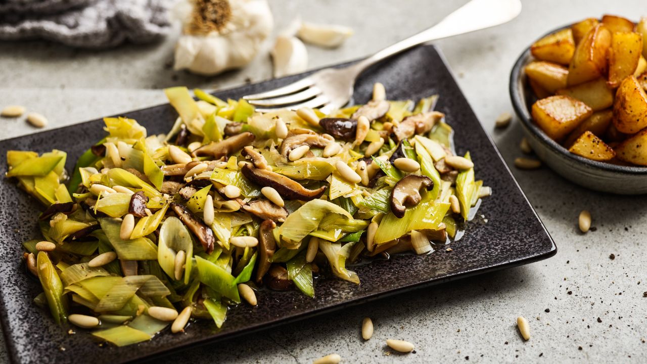 Lauchgemüse mit Shiitake