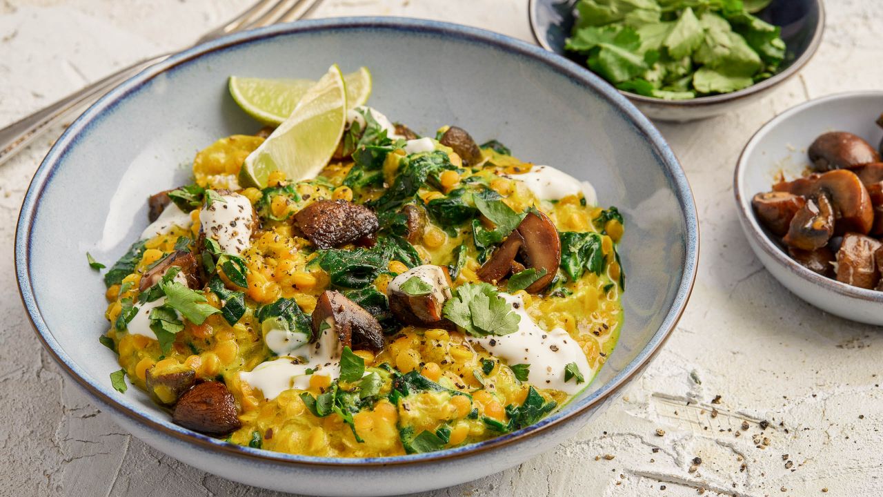 Indisches Linsen-Champignoncurry