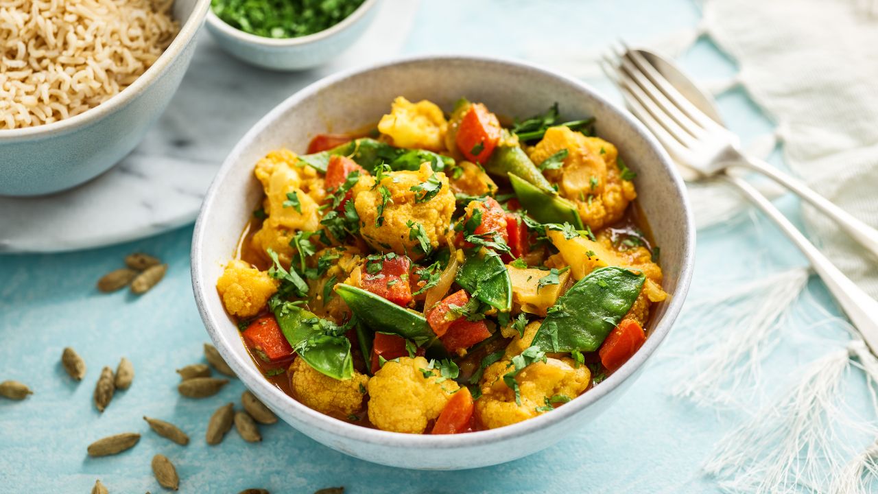 Indisches Curry mit Gemüse - mild-würzig, schnell und gesund
